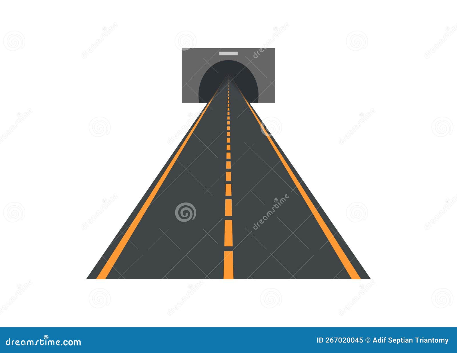 Road Tunnel. Simple Flat Illustration Stock Vector - Illustration of ...