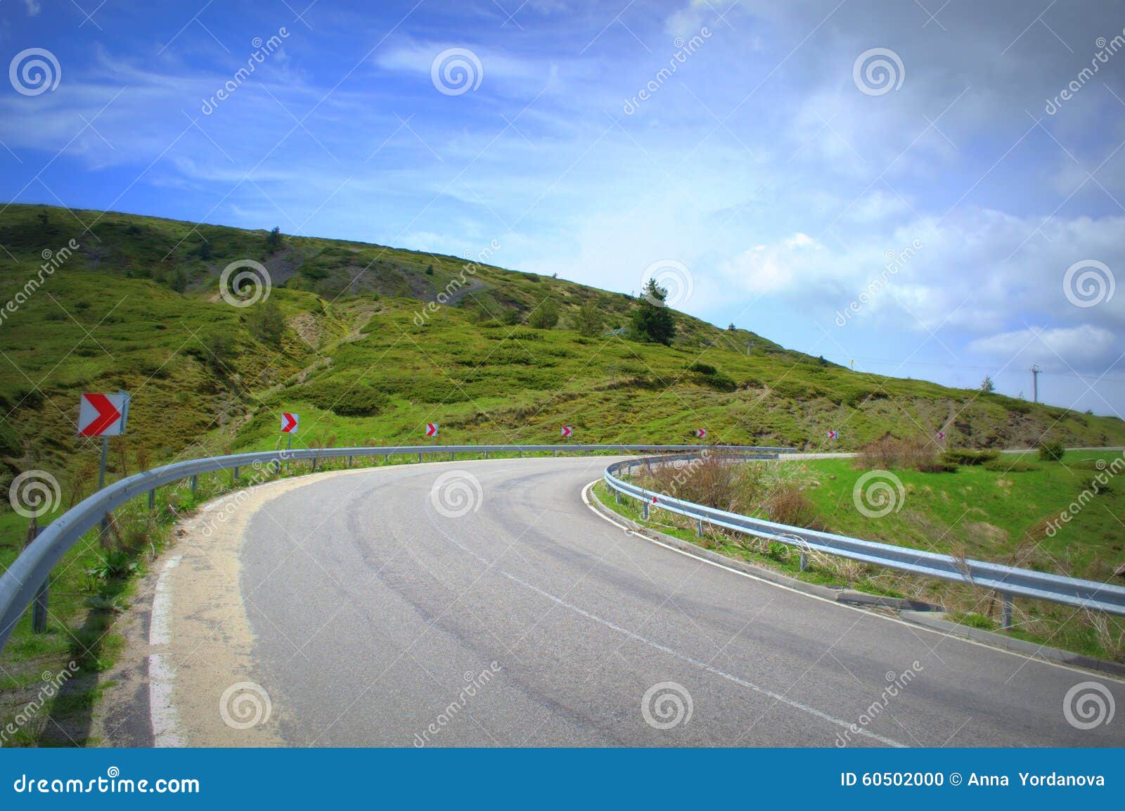 Road turn stock photo. Image of curve, destination, mountain - 60502000