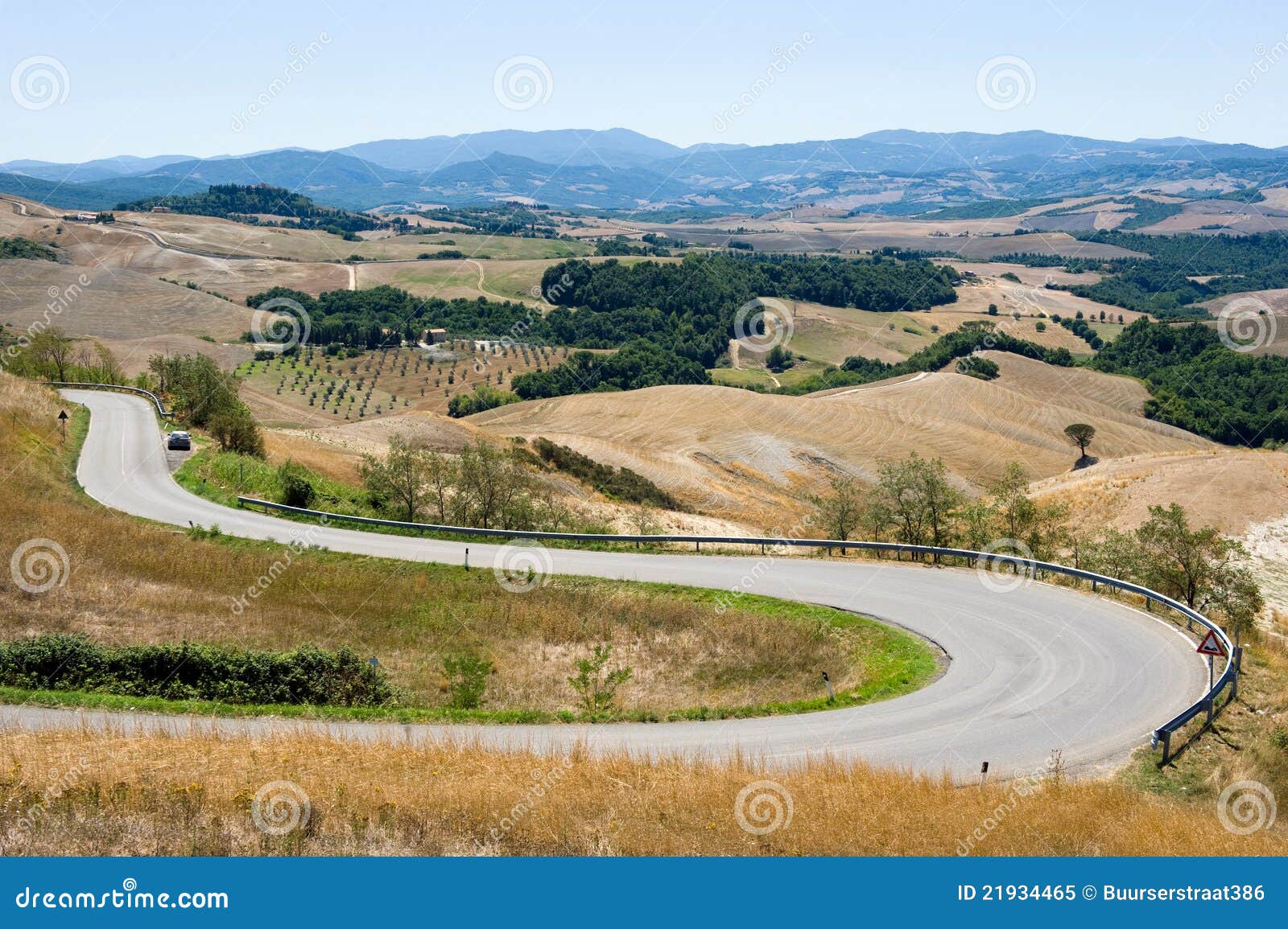 Road through Tuscany in Italy Stock Image - Image of natural, culture ...