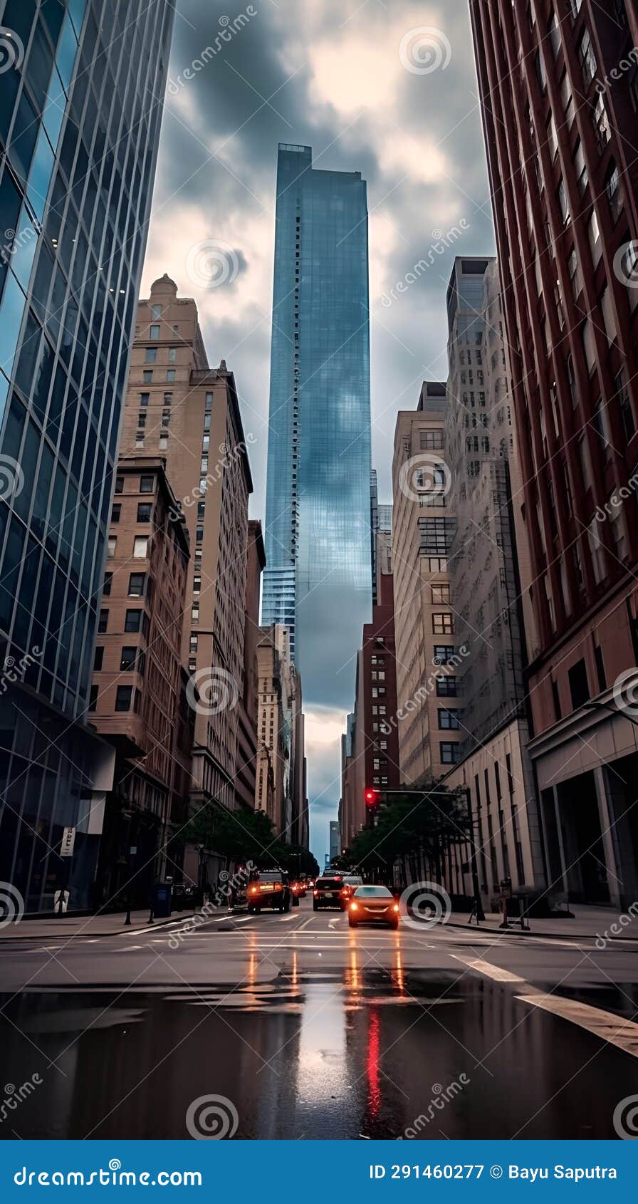 Road between Two Buildings View from Below, Ai Generative Stock ...