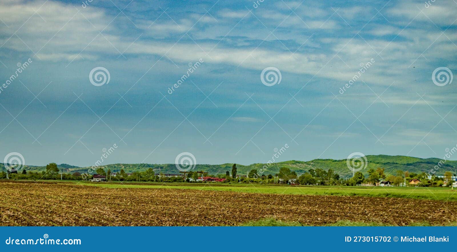 Road through Typical Romanian Transylvanian Village. Romania Stock ...