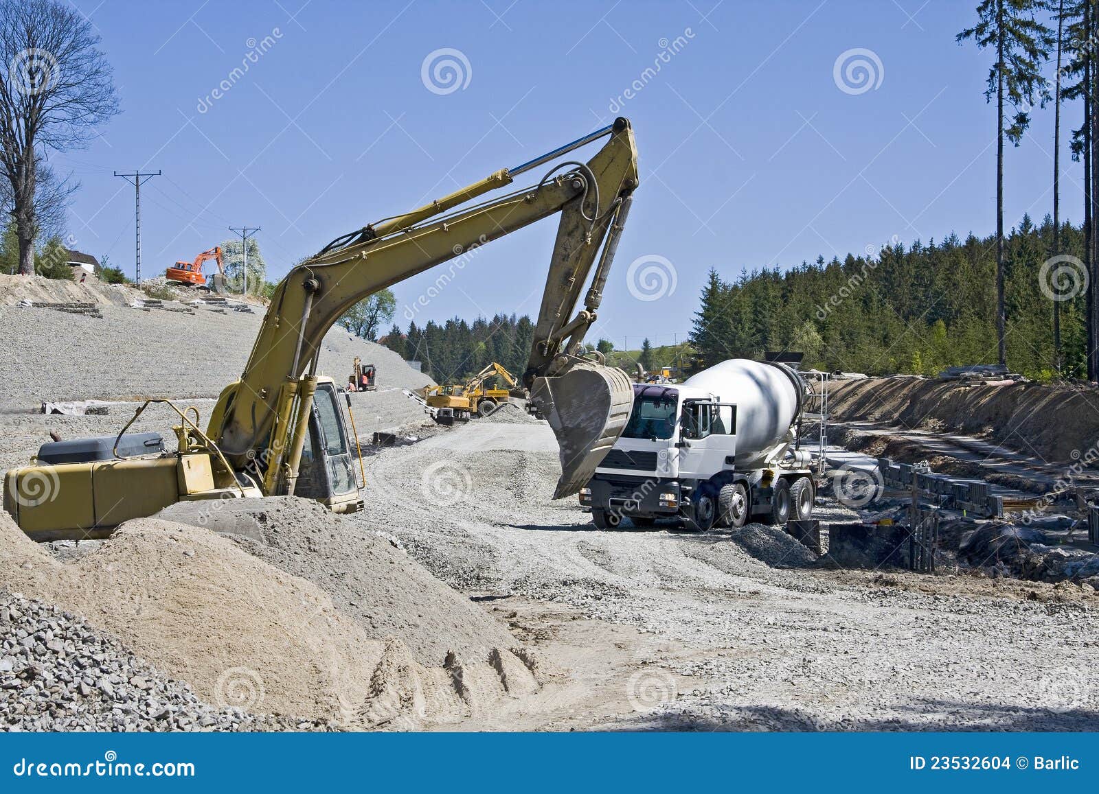 Road under construction stock photo. Image of industrial - 23532604