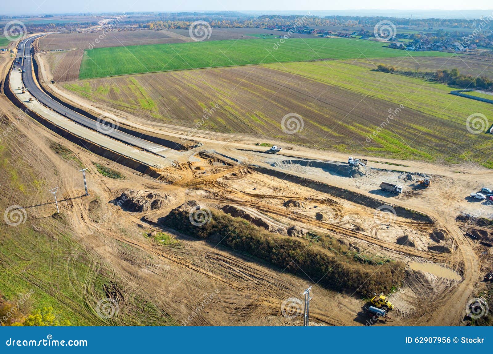 Road under construction stock photo. Image of heavy, building - 62907956