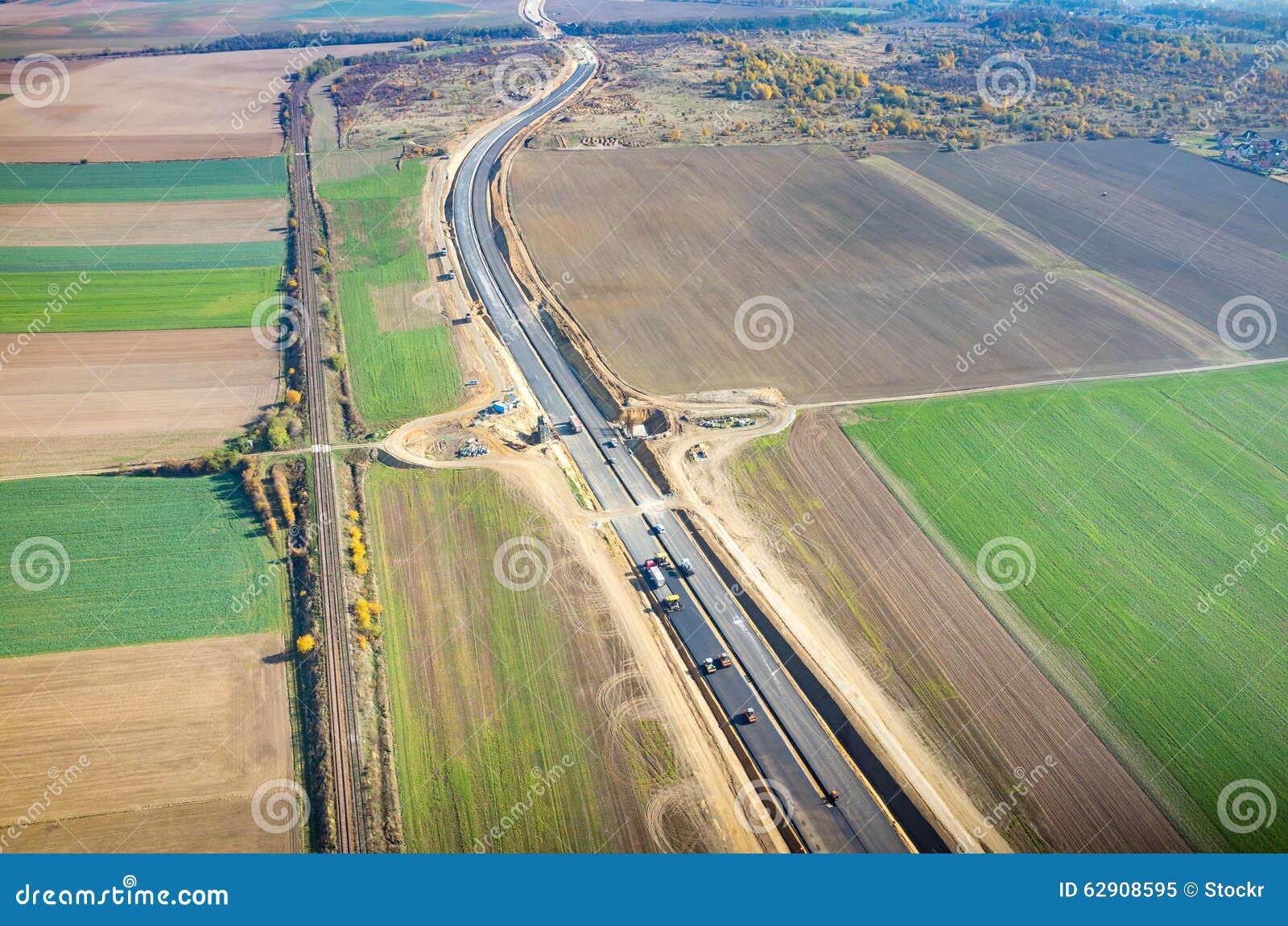 Road under construction stock image. Image of machinery - 62908595