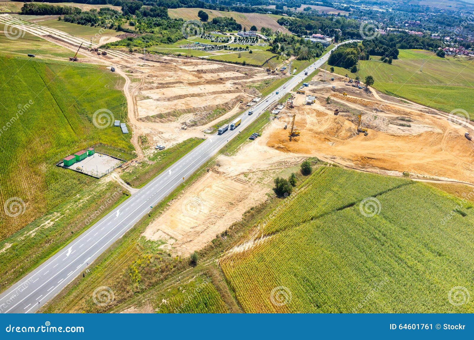 Road under construction stock image. Image of industry - 64601761