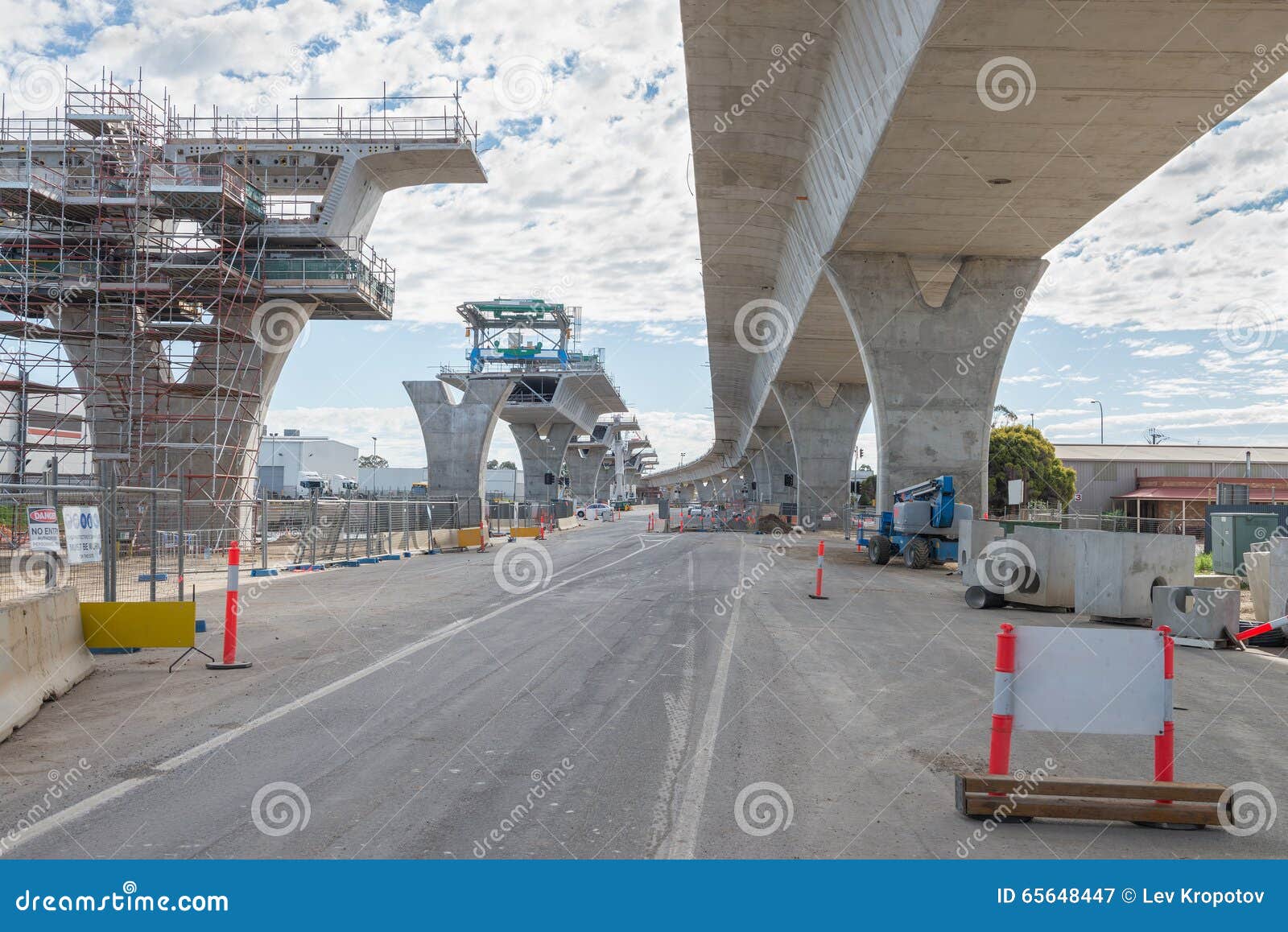 Road under construction stock image. Image of steel, city - 65648447