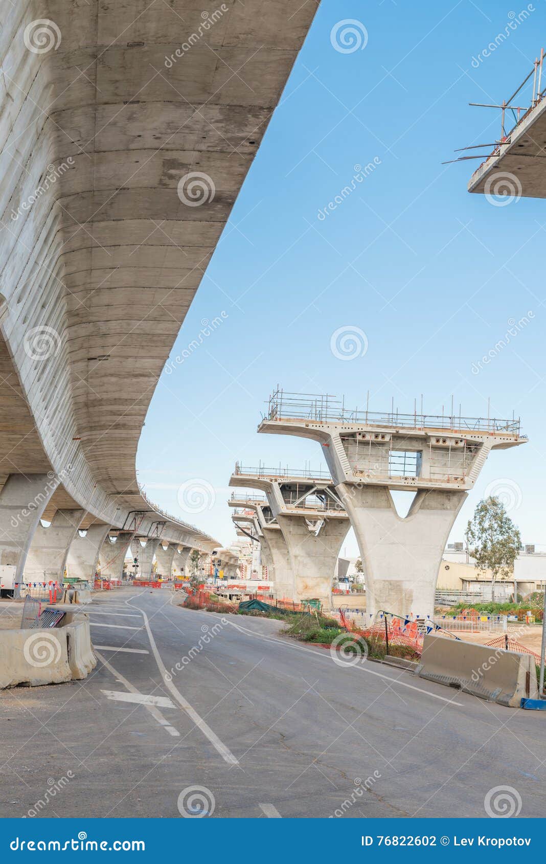 Road under construction stock photo. Image of iron, road - 76822602