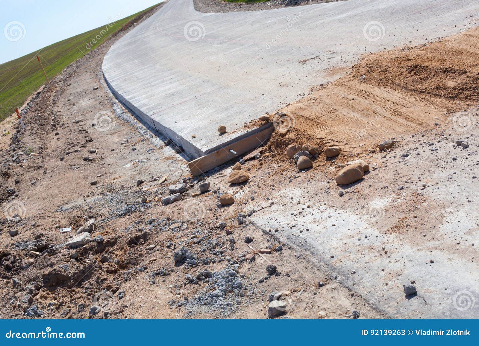 Road under construction. stock image. Image of roadway - 92139263
