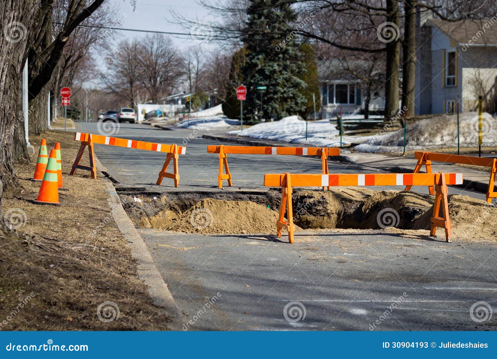 Road under construction stock image. Image of street - 30904193