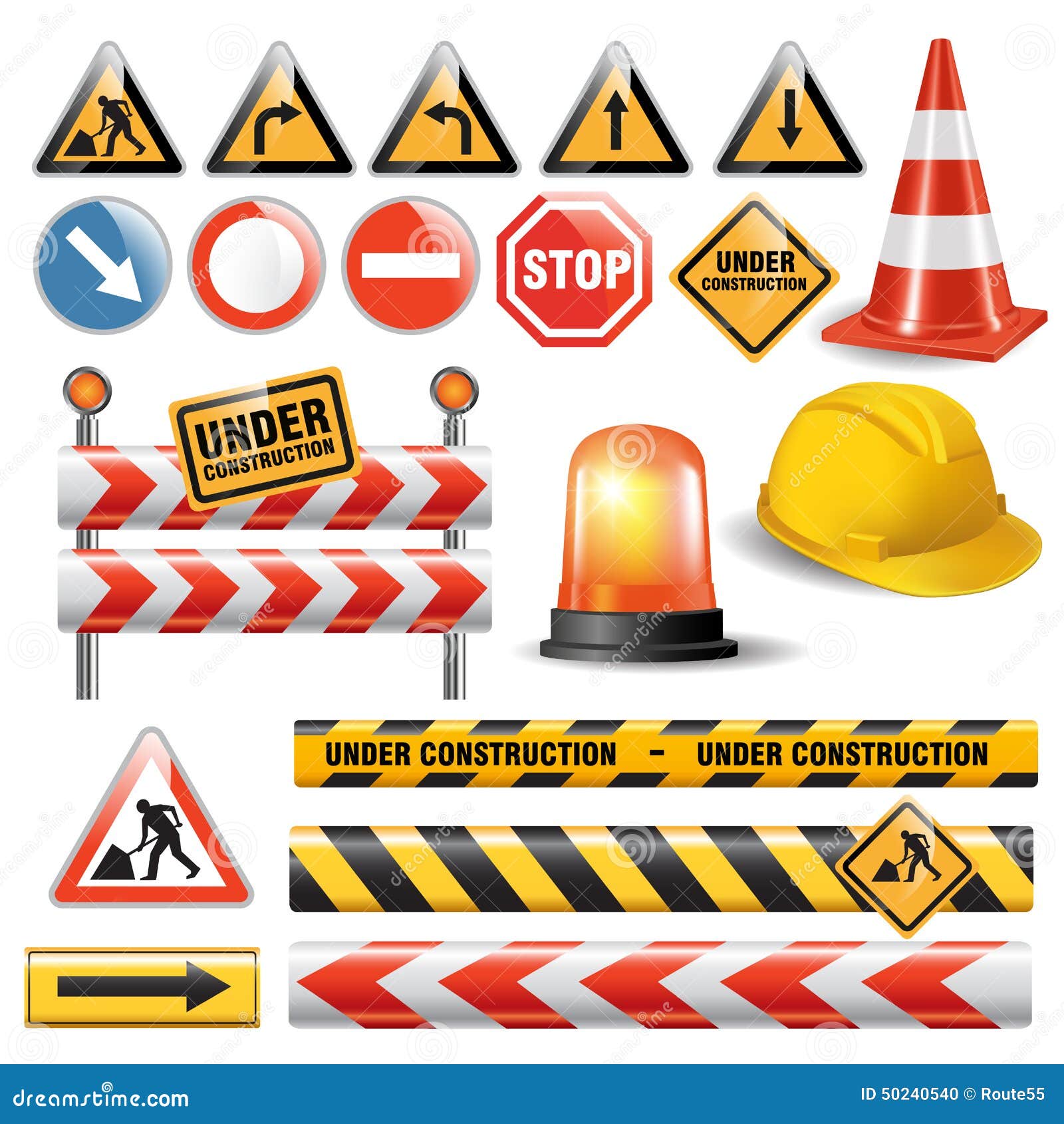 Road under construction stock vector. Illustration of industry - 50240540