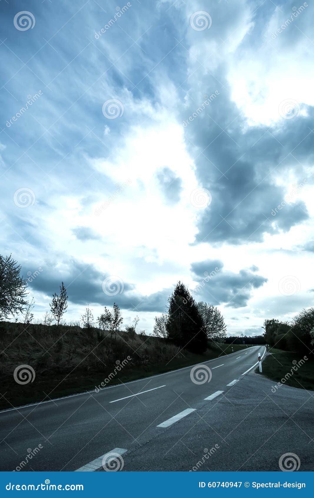 Road under a dramatic Sky stock image. Image of country - 60740947