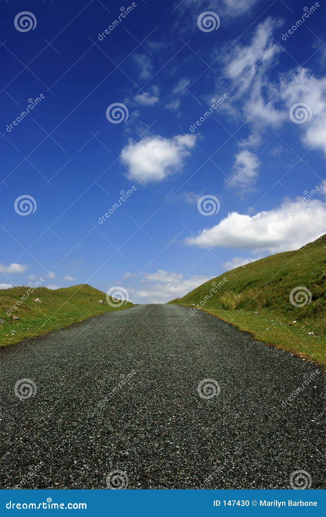 The Road Up the Hill stock photo. Image of clouds, empty - 147430