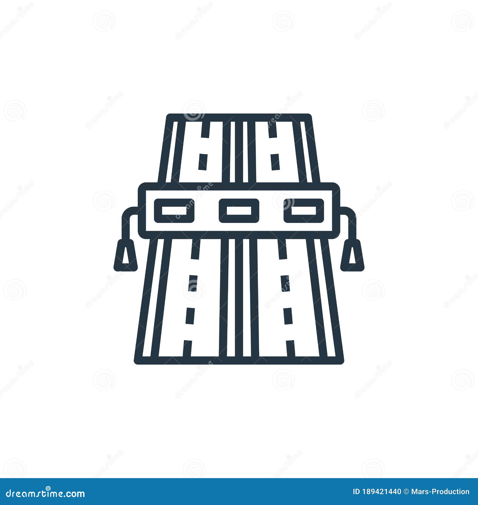 Road Vector Icon Isolated on White Background. Outline, Thin Line Road ...