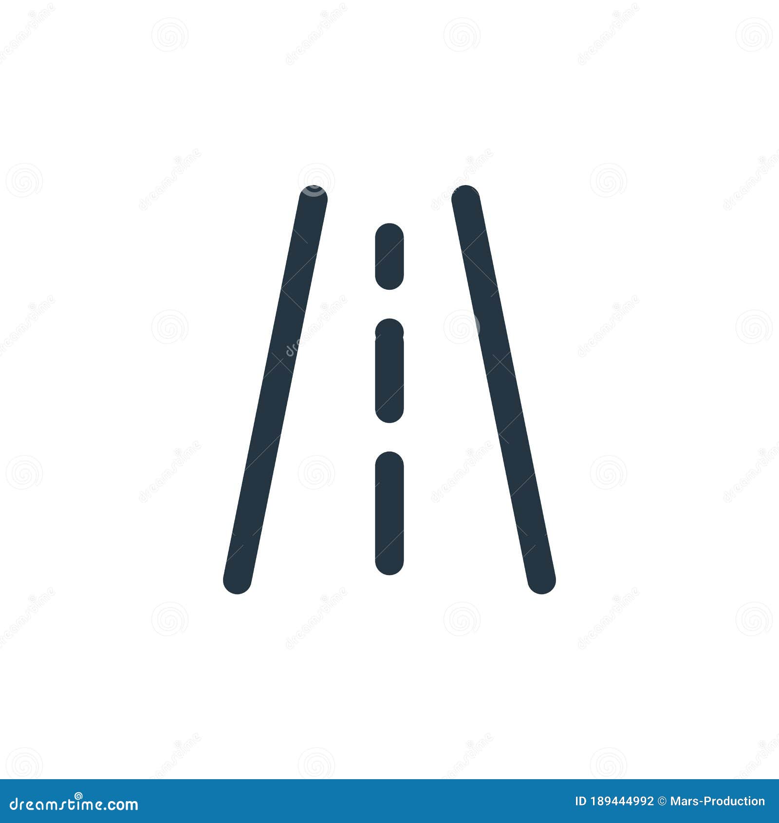 Road Vector Icon Isolated on White Background. Outline, Thin Line Road ...