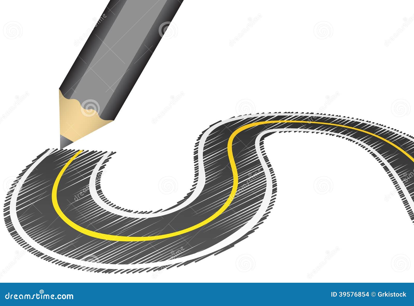 Road stock vector. Illustration of transportation, roadside - 39576854