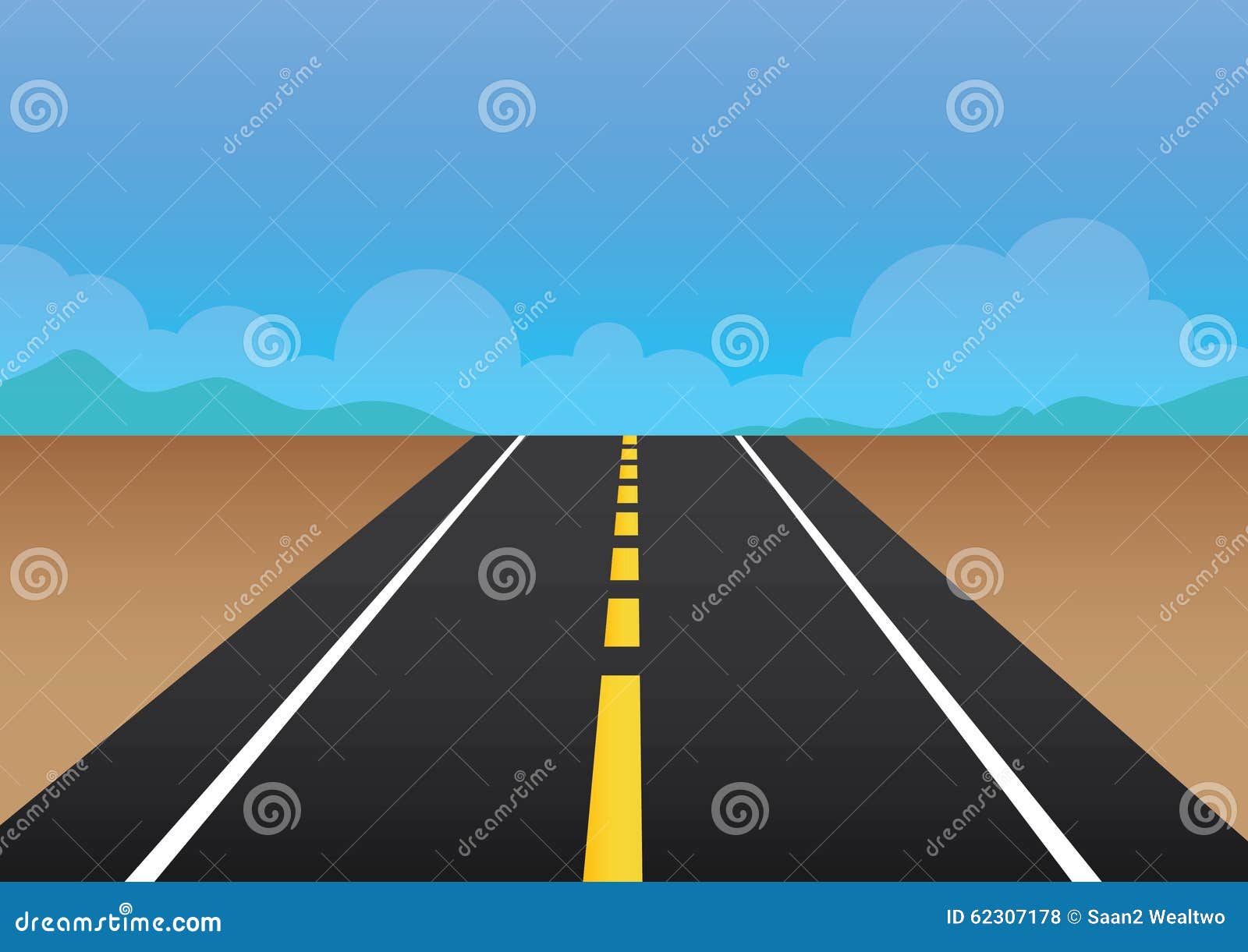 Road stock vector. Illustration of road, passage, highroad - 62307178
