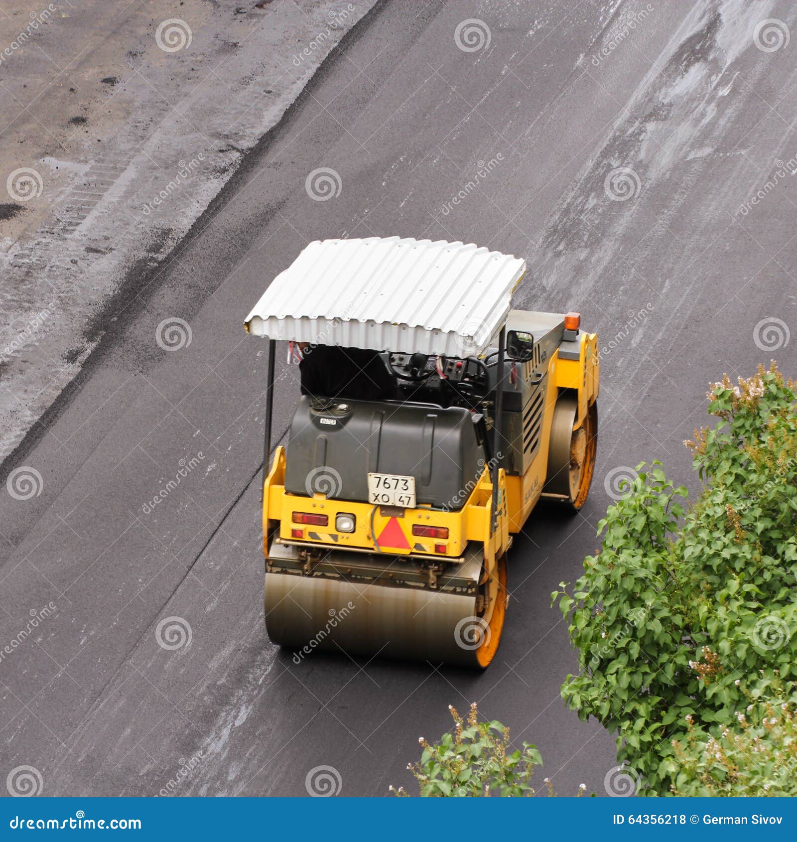 Road Vehicle for Compacting Asphalt. Editorial Stock Photo - Image of ...