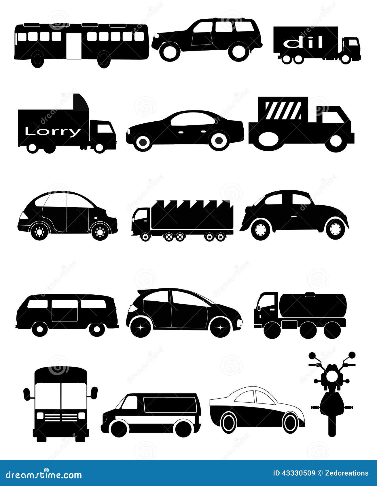 Road Vehicles Icons stock illustration. Illustration of delivery - 43330509