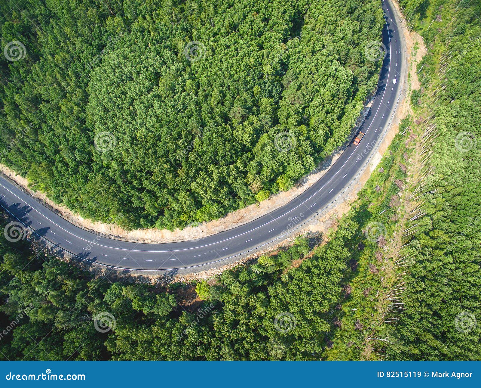 Road view from above stock image. Image of empty, direction - 82515119
