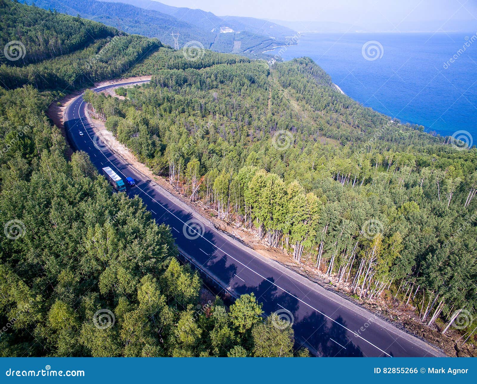 Road view from above stock photo. Image of long, aerial - 82855266