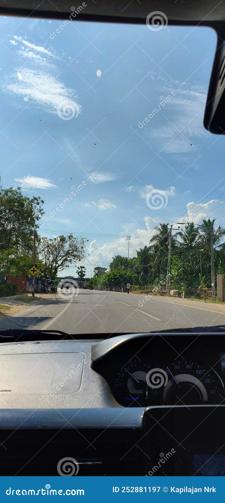 Road view on the car stock image. Image of light, cloud - 252881197