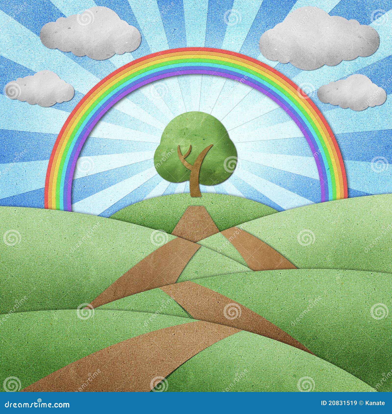 Road Top View, Cartoon Curve Way Rocky Windy Trail Vector Illustration ...