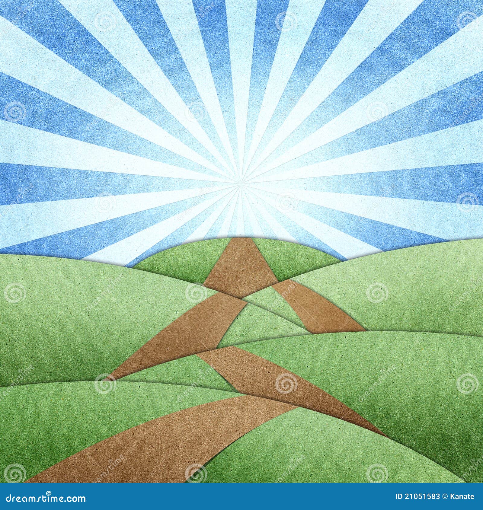 Road Top View, Cartoon Curve Way Rocky Windy Trail Vector Illustration ...