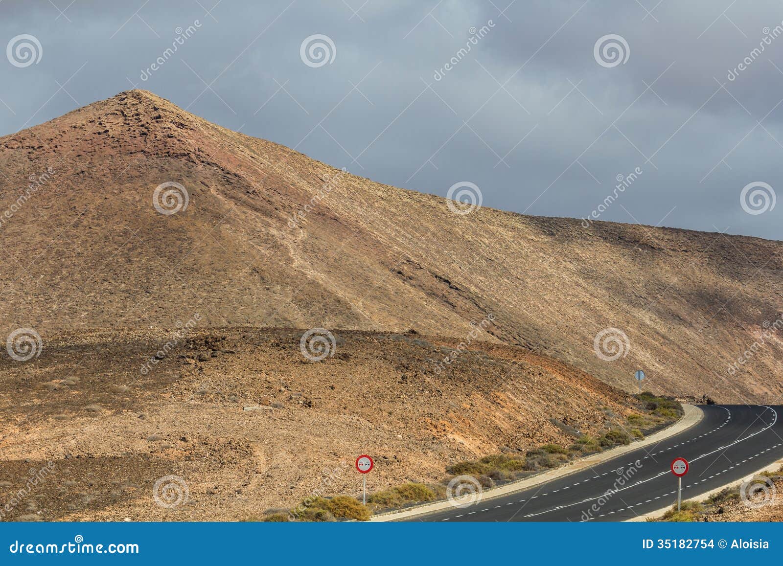 Road through the volcanoes stock photo. Image of redbrown - 35182754