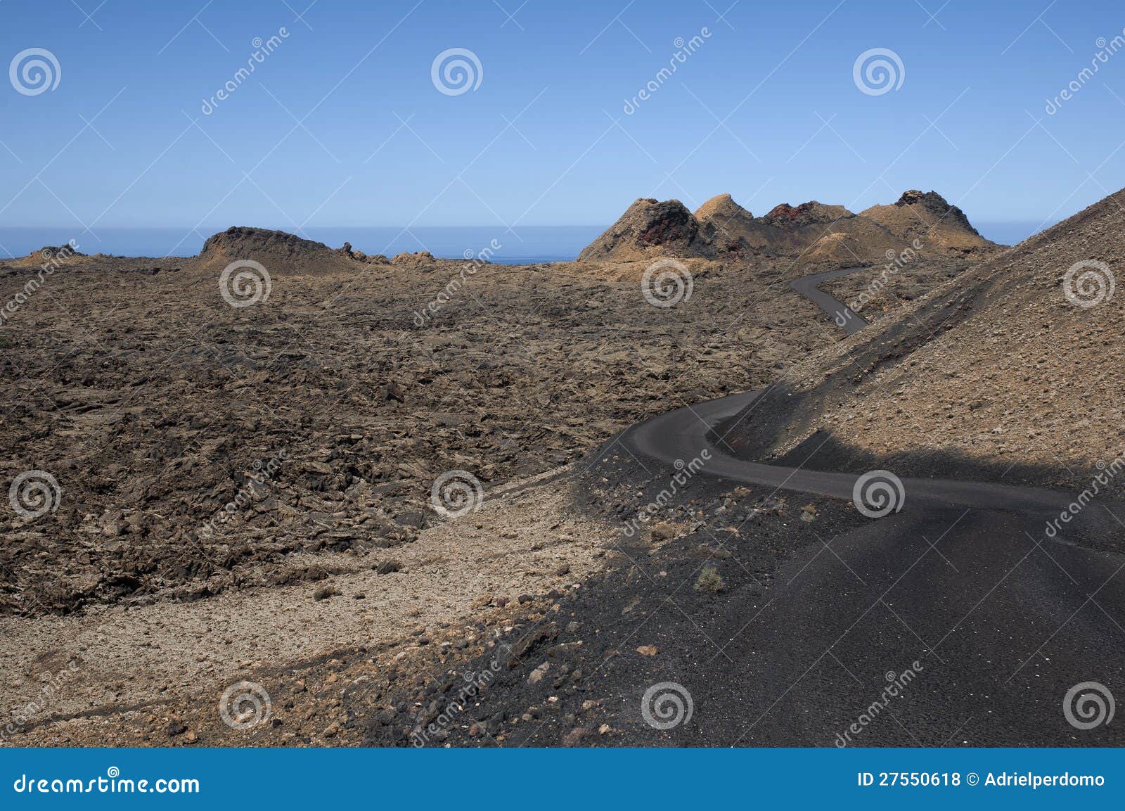 Road and volcanos stock photo. Image of crater, asphalt - 27550618