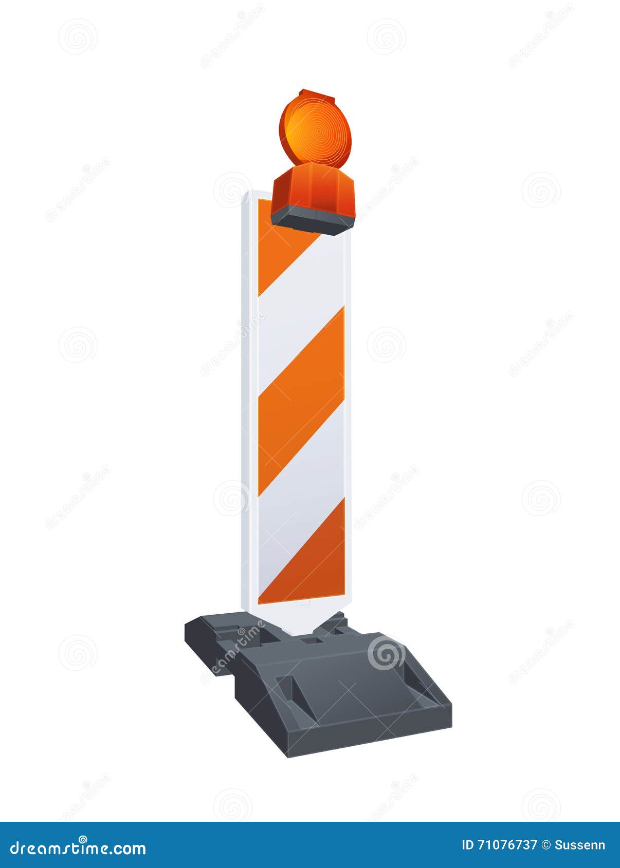 Road Warning Beacon stock vector. Illustration of information - 71076737
