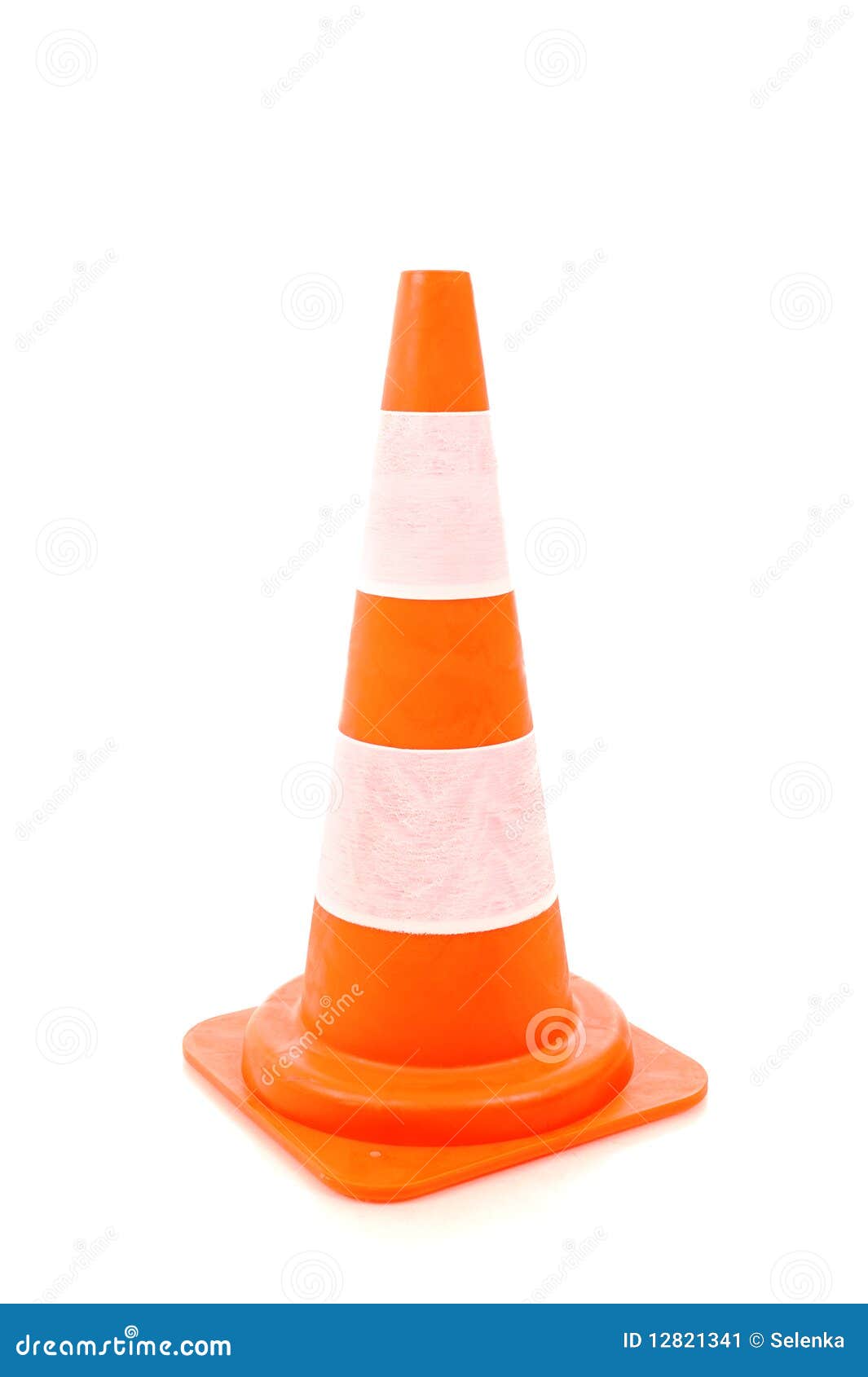Road warning cone stock image. Image of path, safety - 12821341