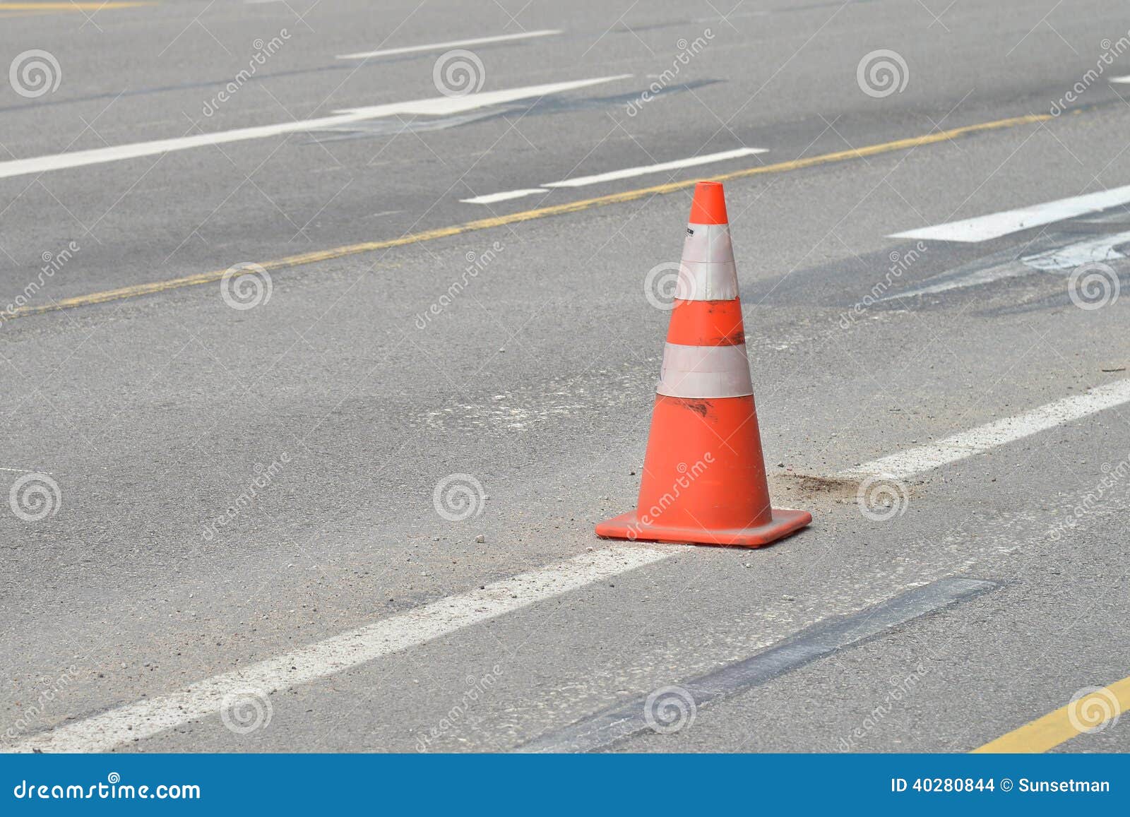 Road Warning Cone stock photo. Image of stripe, alert - 40280844