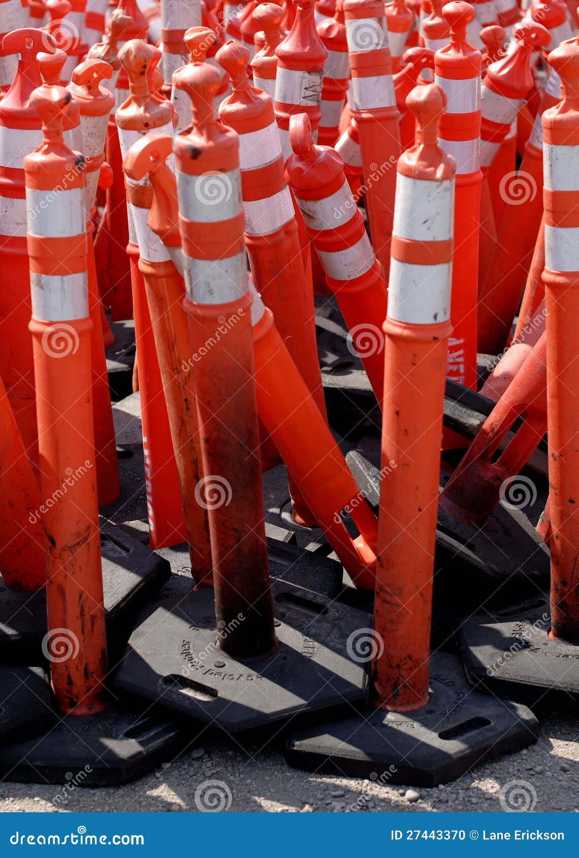 Road Warning Cones stock photo. Image of road, light - 27443370