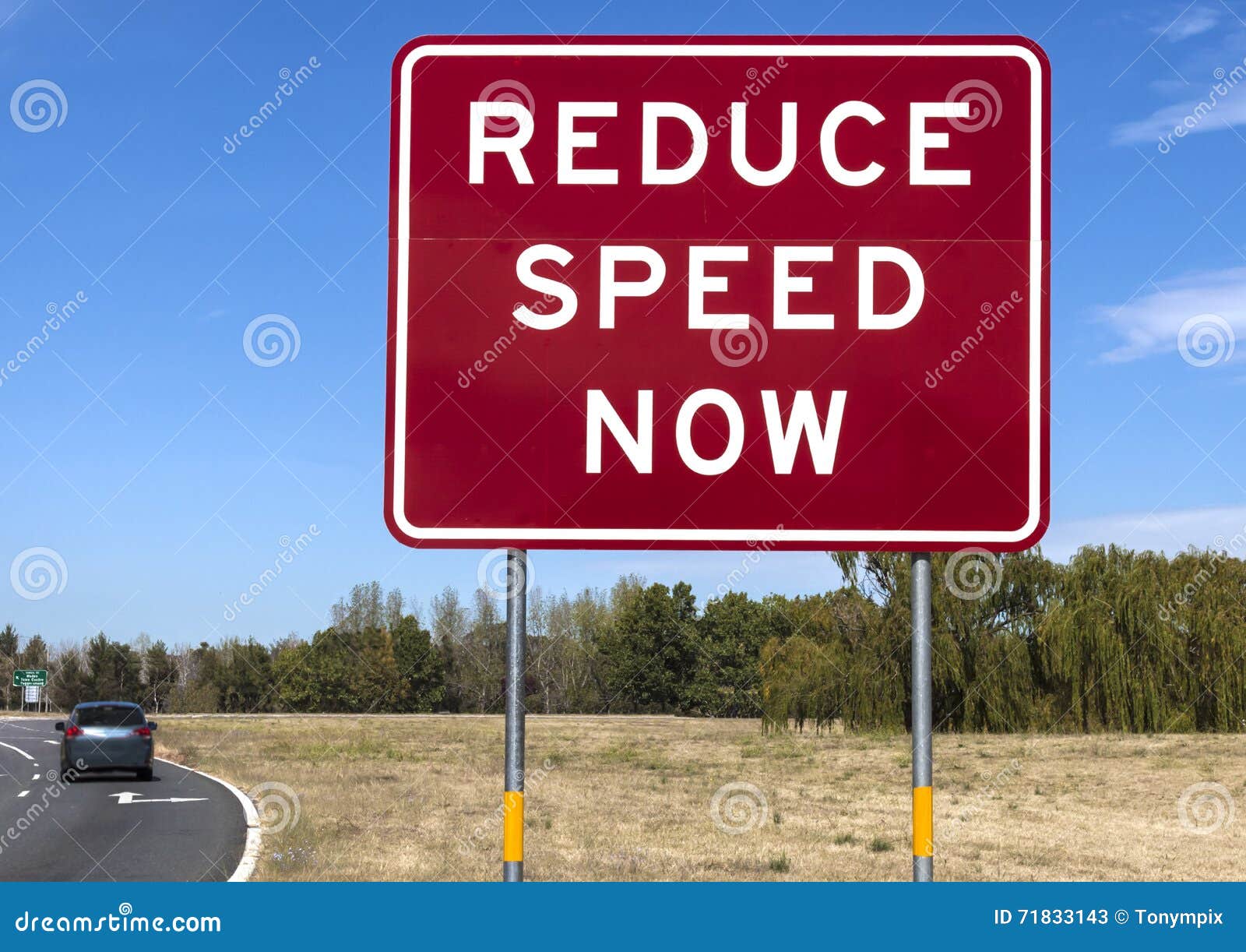 Reduce Speed Sign Royalty-Free Stock Photo | CartoonDealer.com #53916807