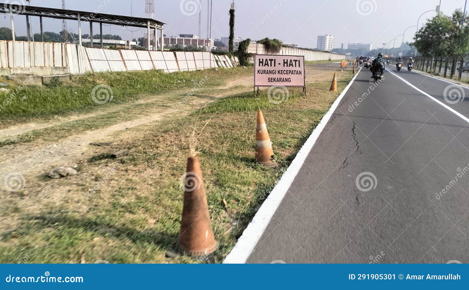 Road and warning signs stock image. Image of track, highway - 291905301