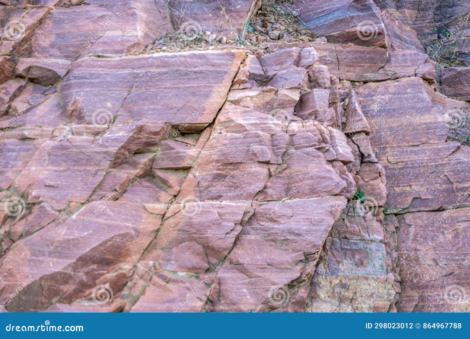 Stairs made of red stone stock photo. Image of road - 298023012