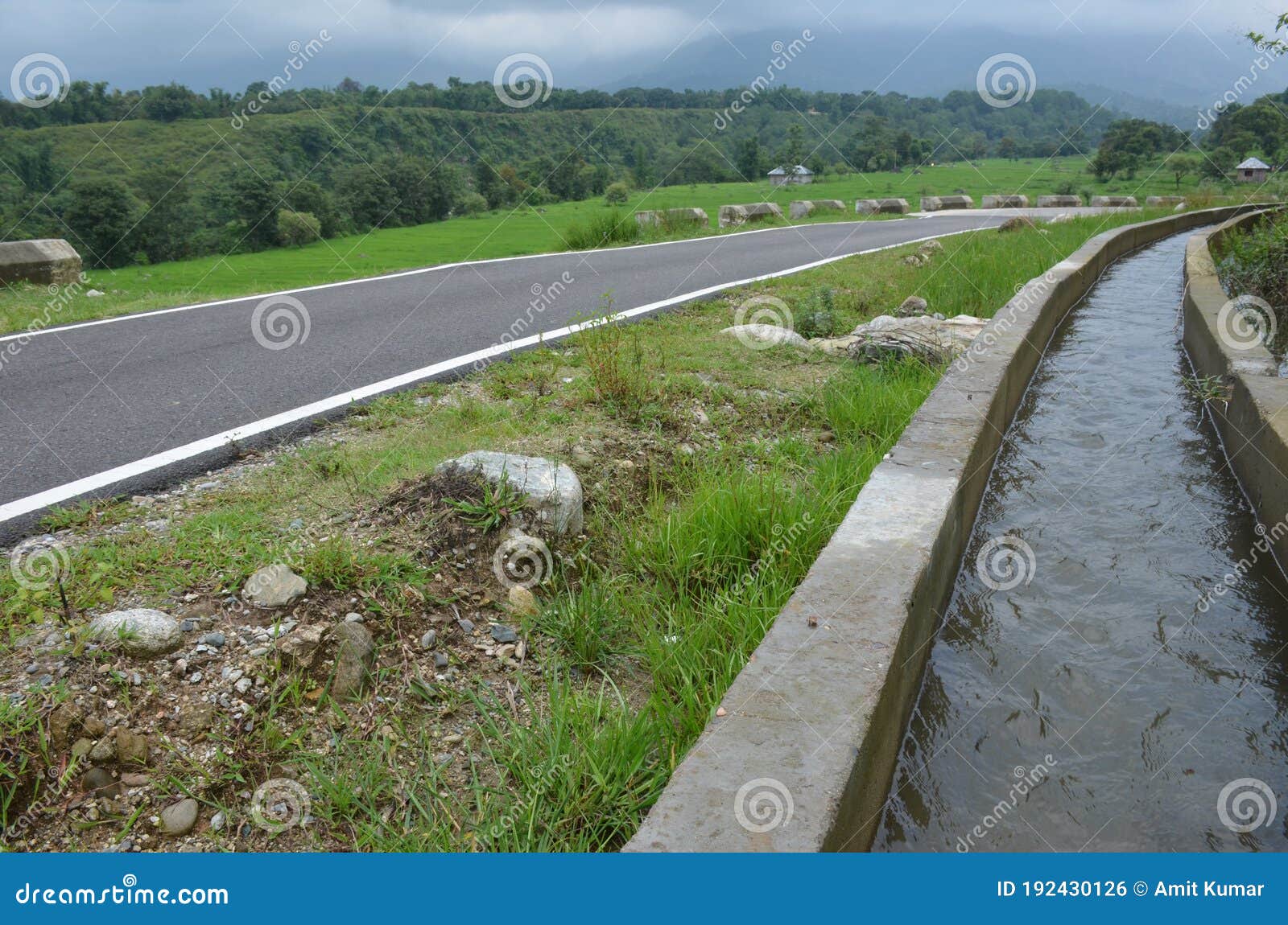The Road Way with Beautiful Green View Stock Photo - Image of future ...