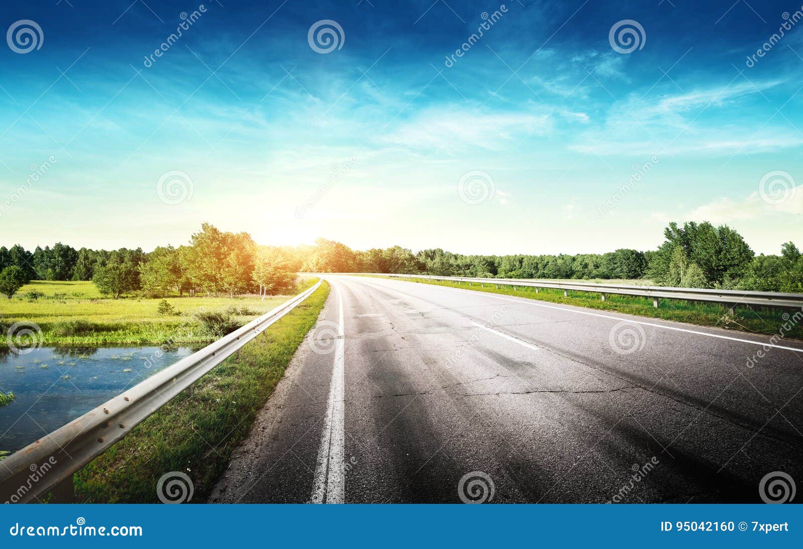 Road way forward direction stock photo. Image of morning - 95042160