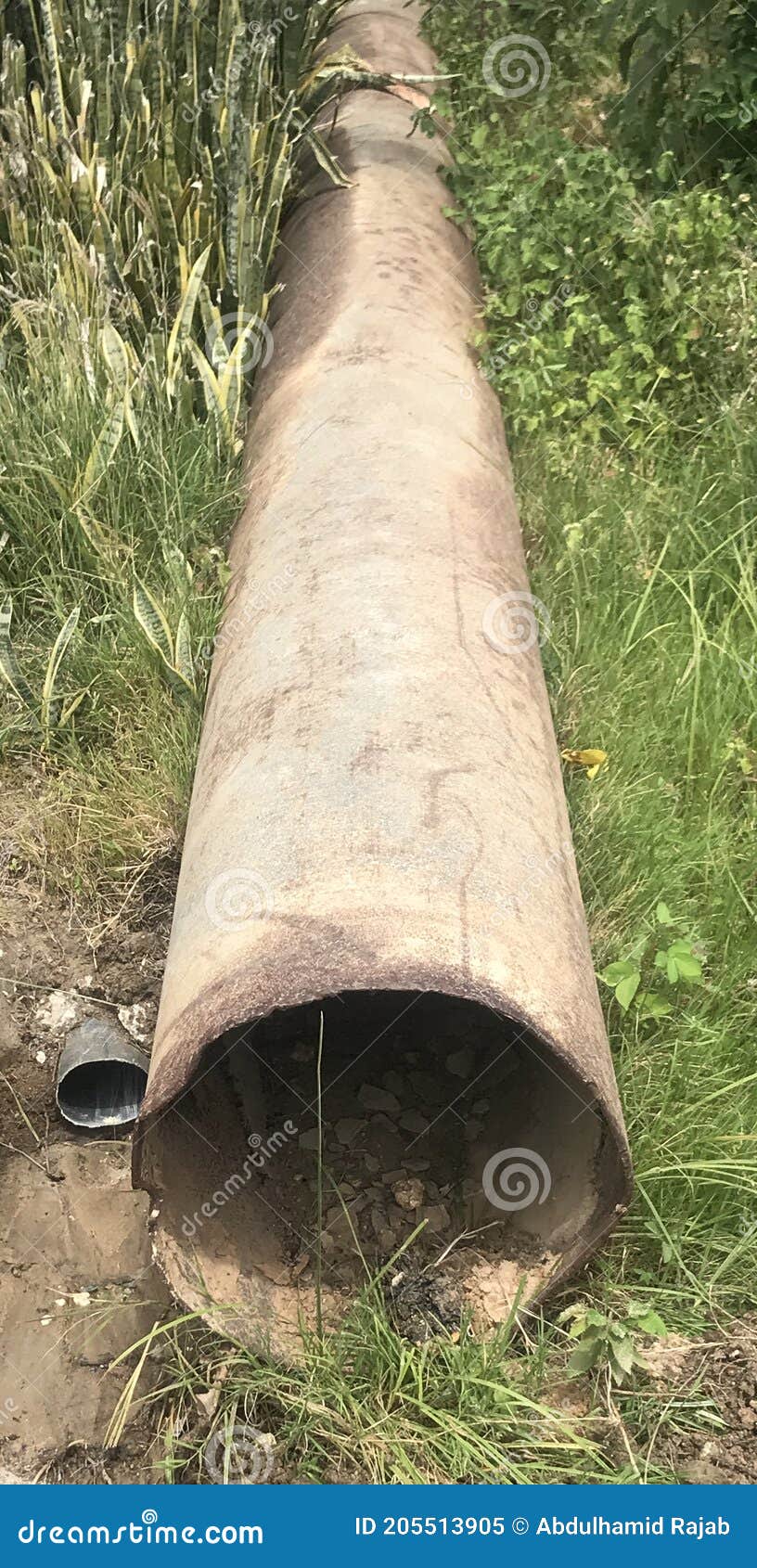 STEEL CULVERT PIPE stock image. Image of culvert, rusted - 205513905