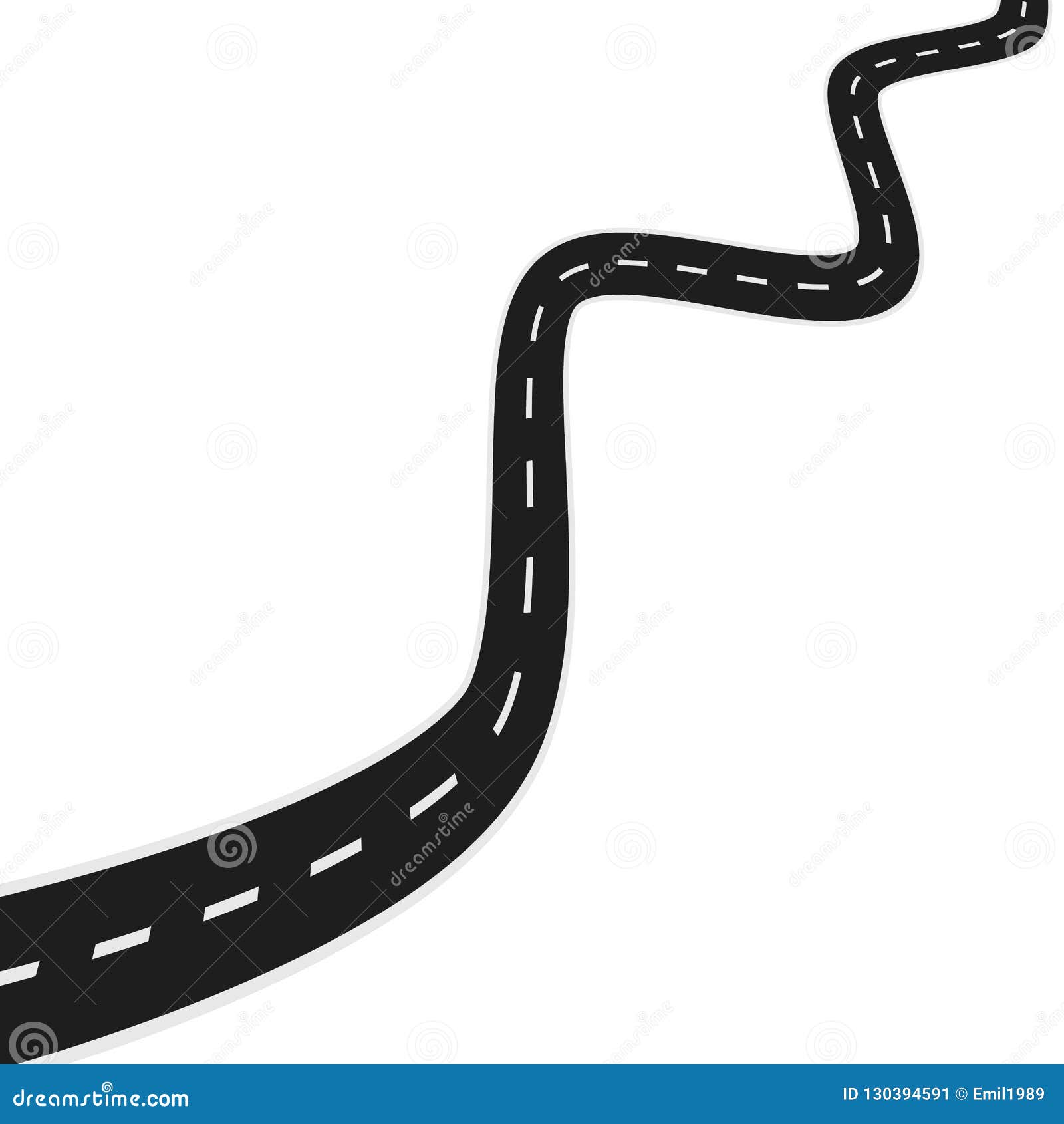 Road way with shadow stock vector. Illustration of journey - 130394591