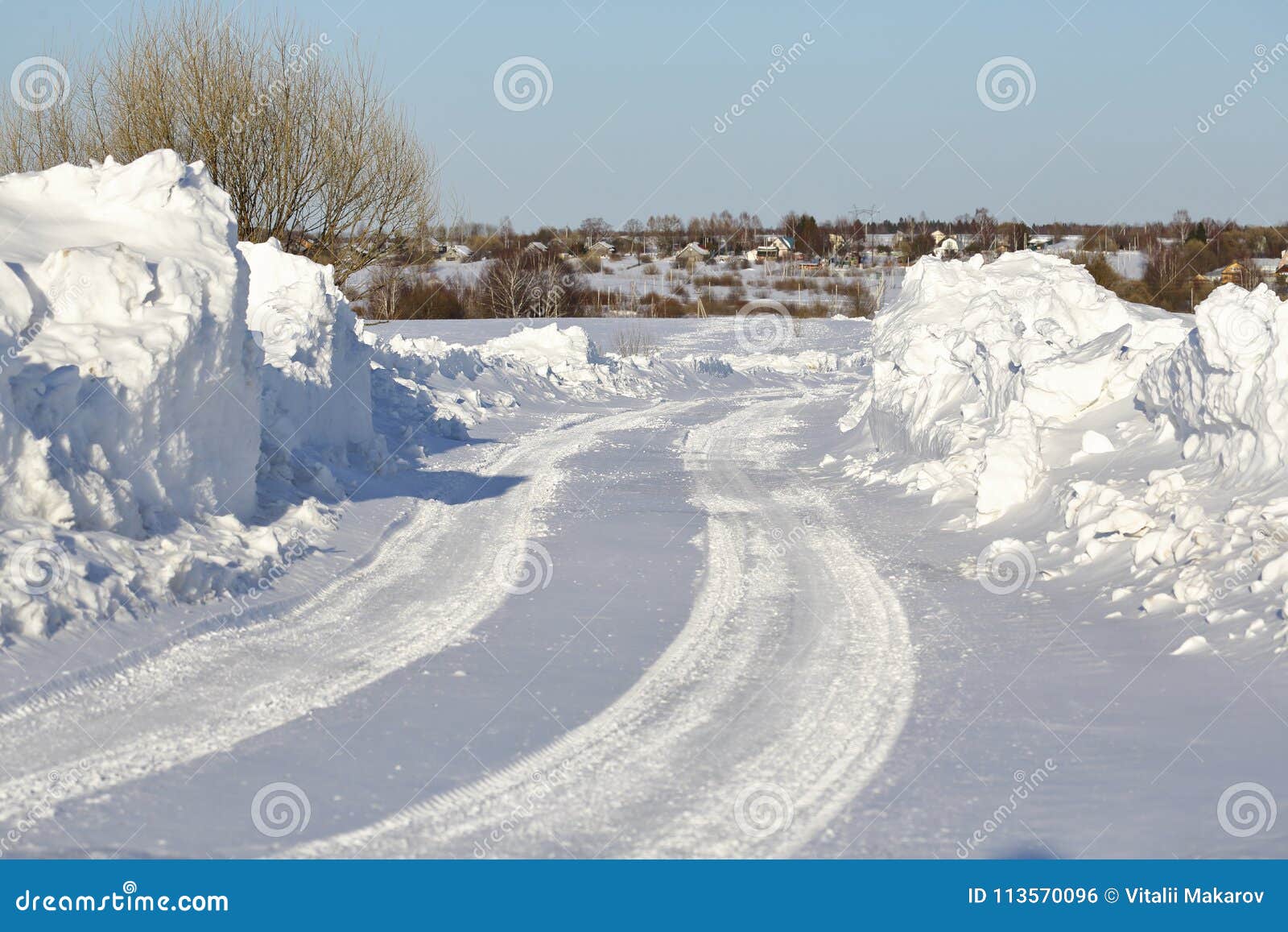 Road on Which There are Ruts from Cars on the Roadway Stock Photo ...
