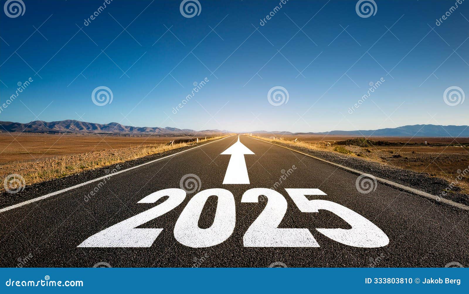 Road with a White Arrow Indicating Directions. Stock Photo - Image of ...