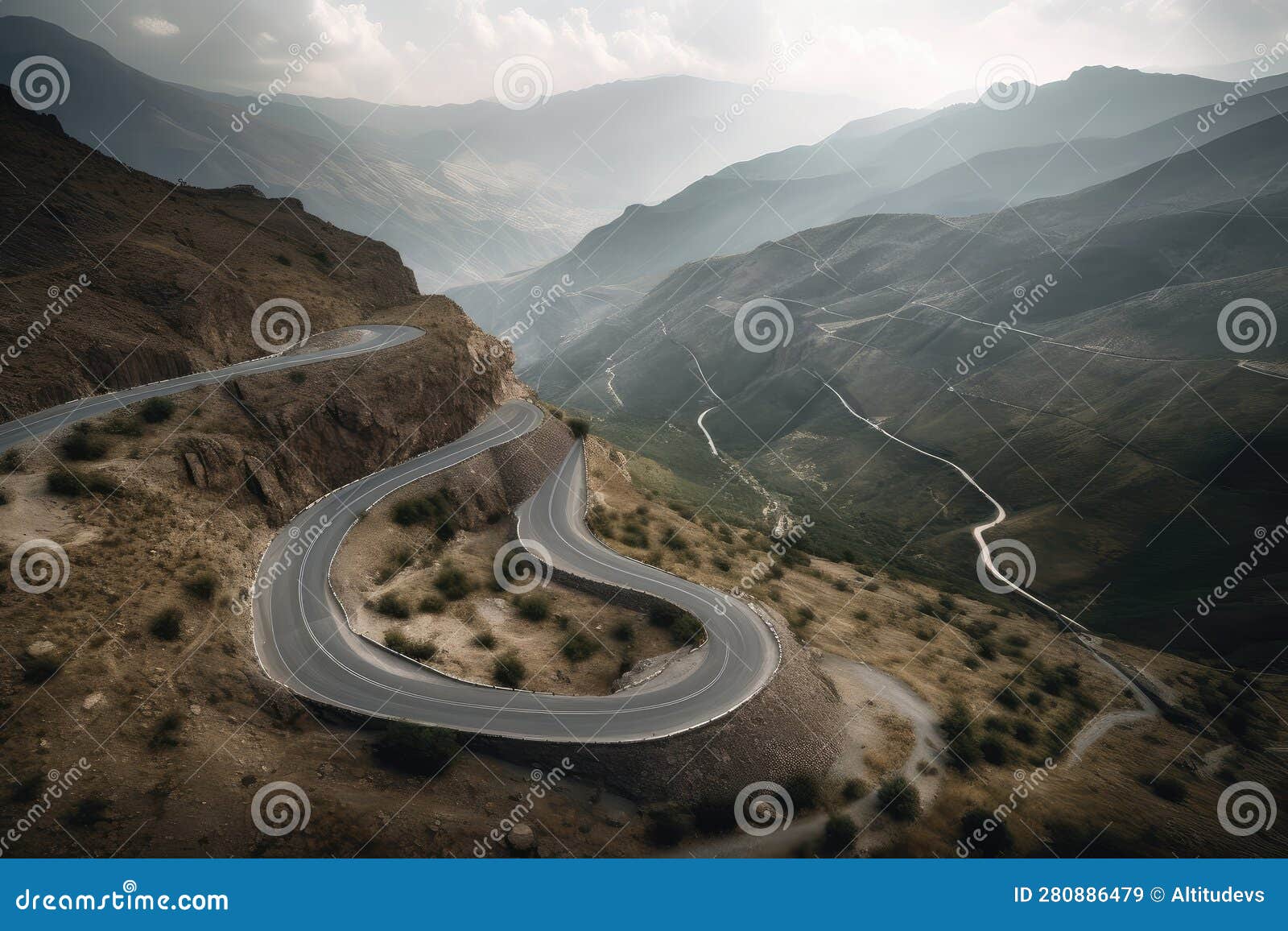 Road Winding through the Mountains, with Stunning Scenery in Every ...