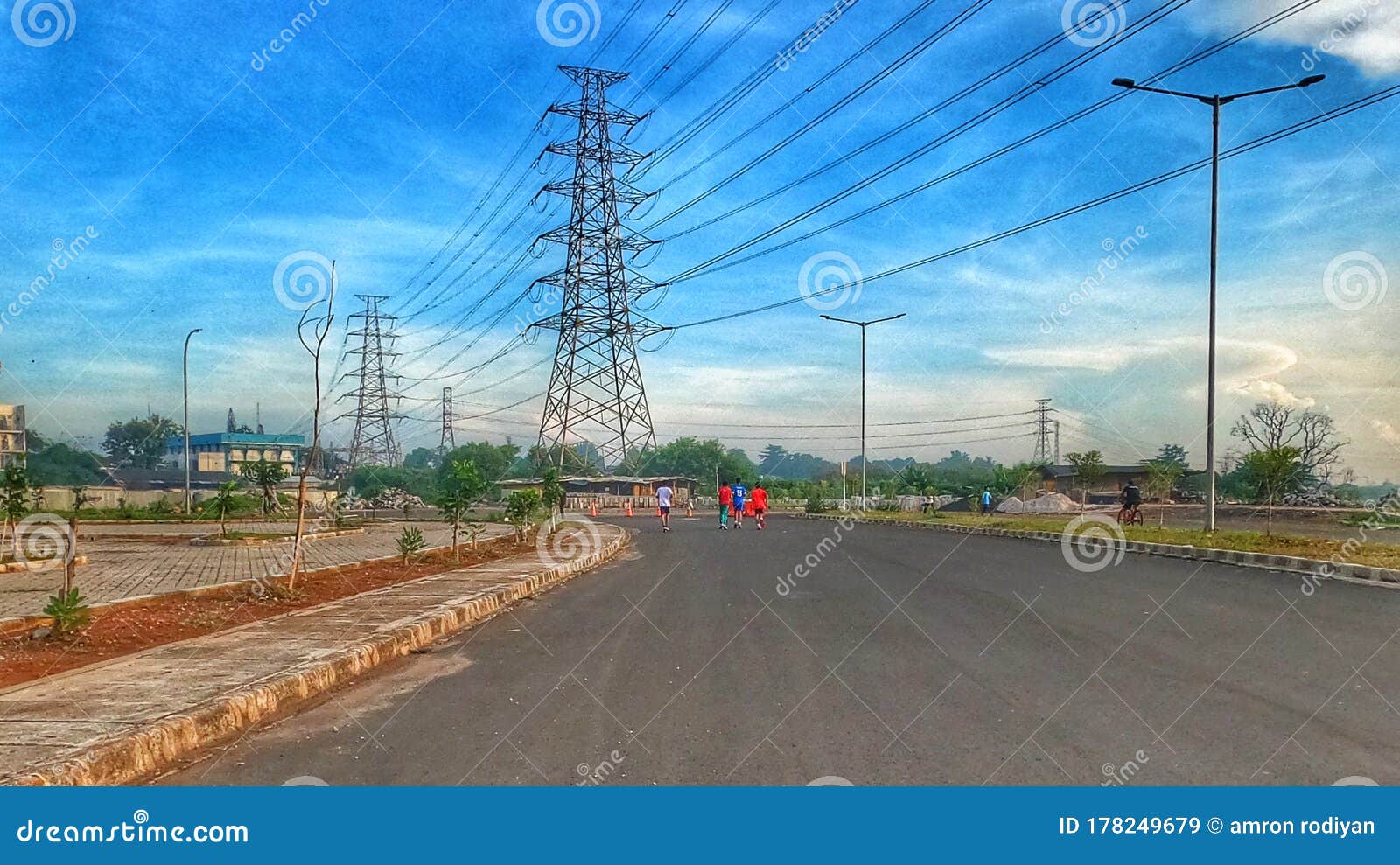 Road and wire stock image. Image of landscapes, vitaminblue - 178249679