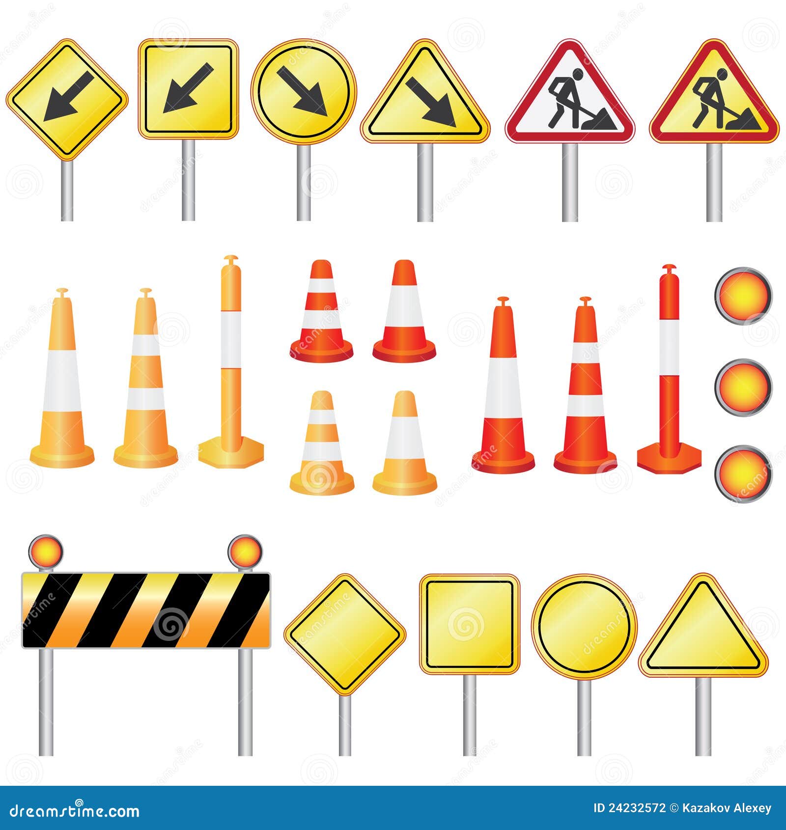 Road Work Symbols Royalty-Free Illustration | CartoonDealer.com #41284620