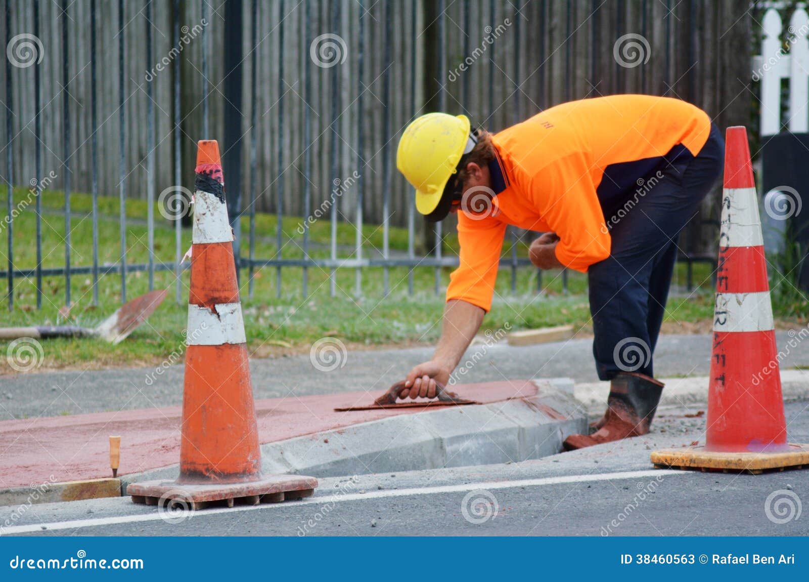 Road work editorial stock photo. Image of laborer, fresh - 38460563