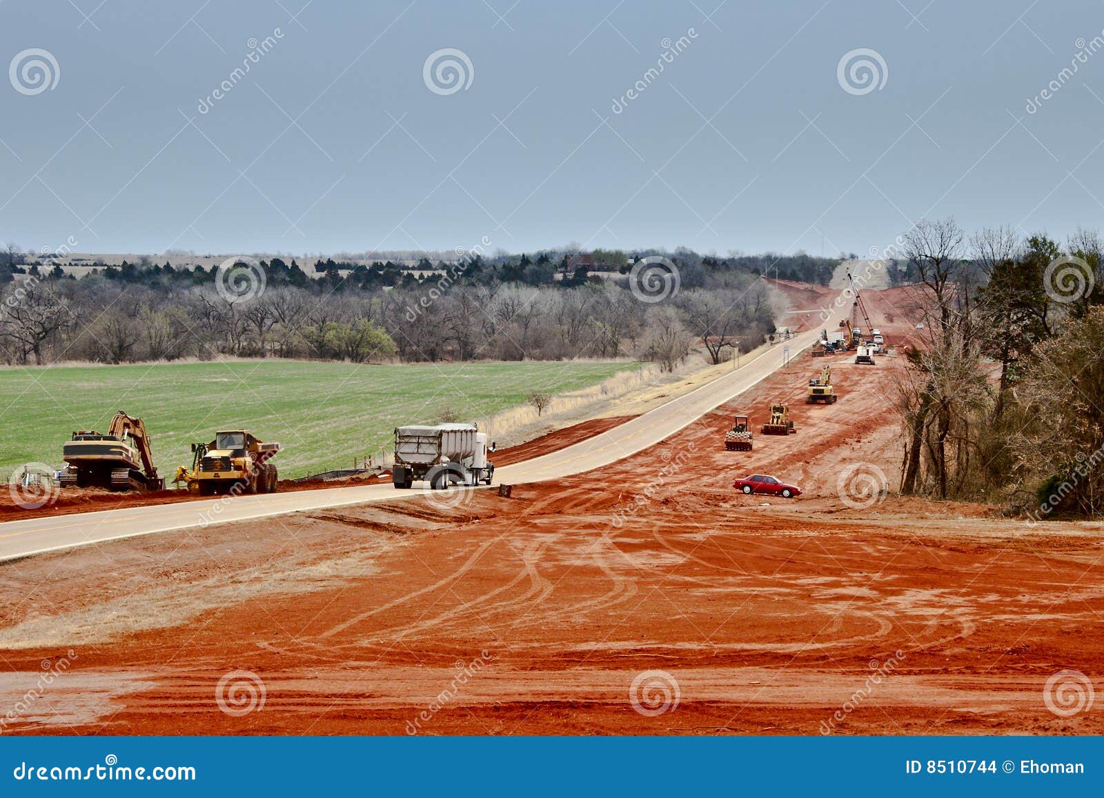Road Work stock photo. Image of clay, pavement, road, industrial - 8510744