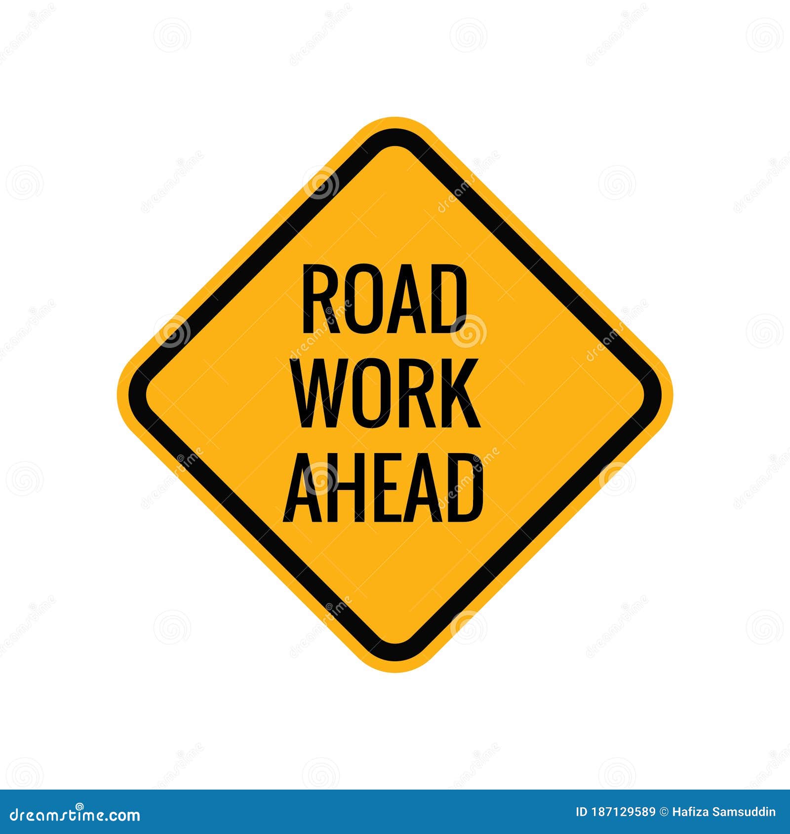 Road Work Ahead Sign. Vector Illustration Decorative Design Stock ...