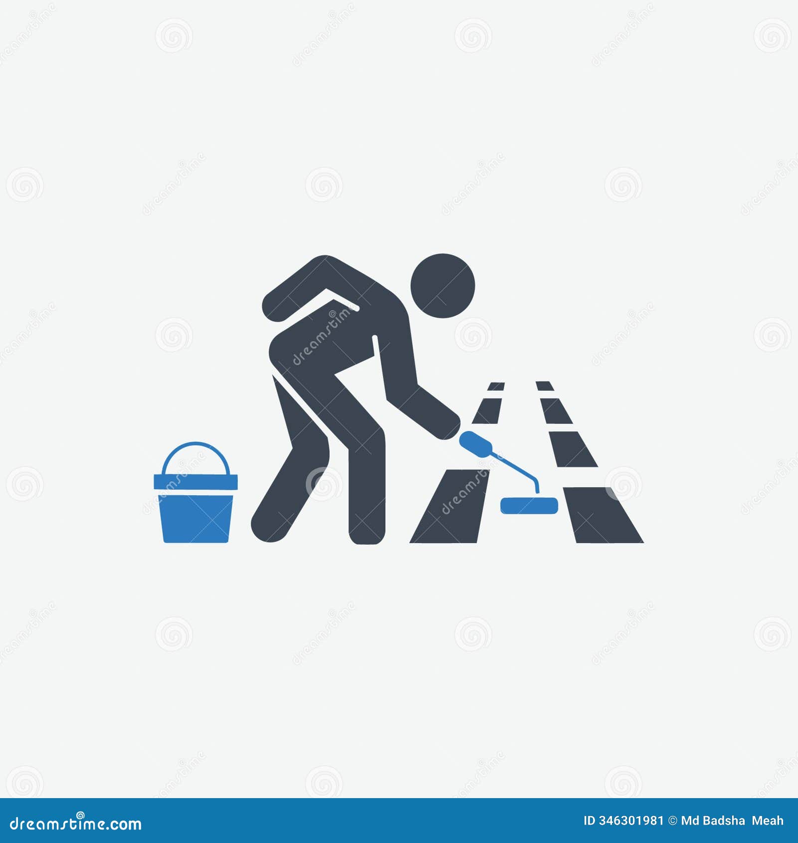 Road Work Signs Collection. Vector Illustration Decorative Design ...