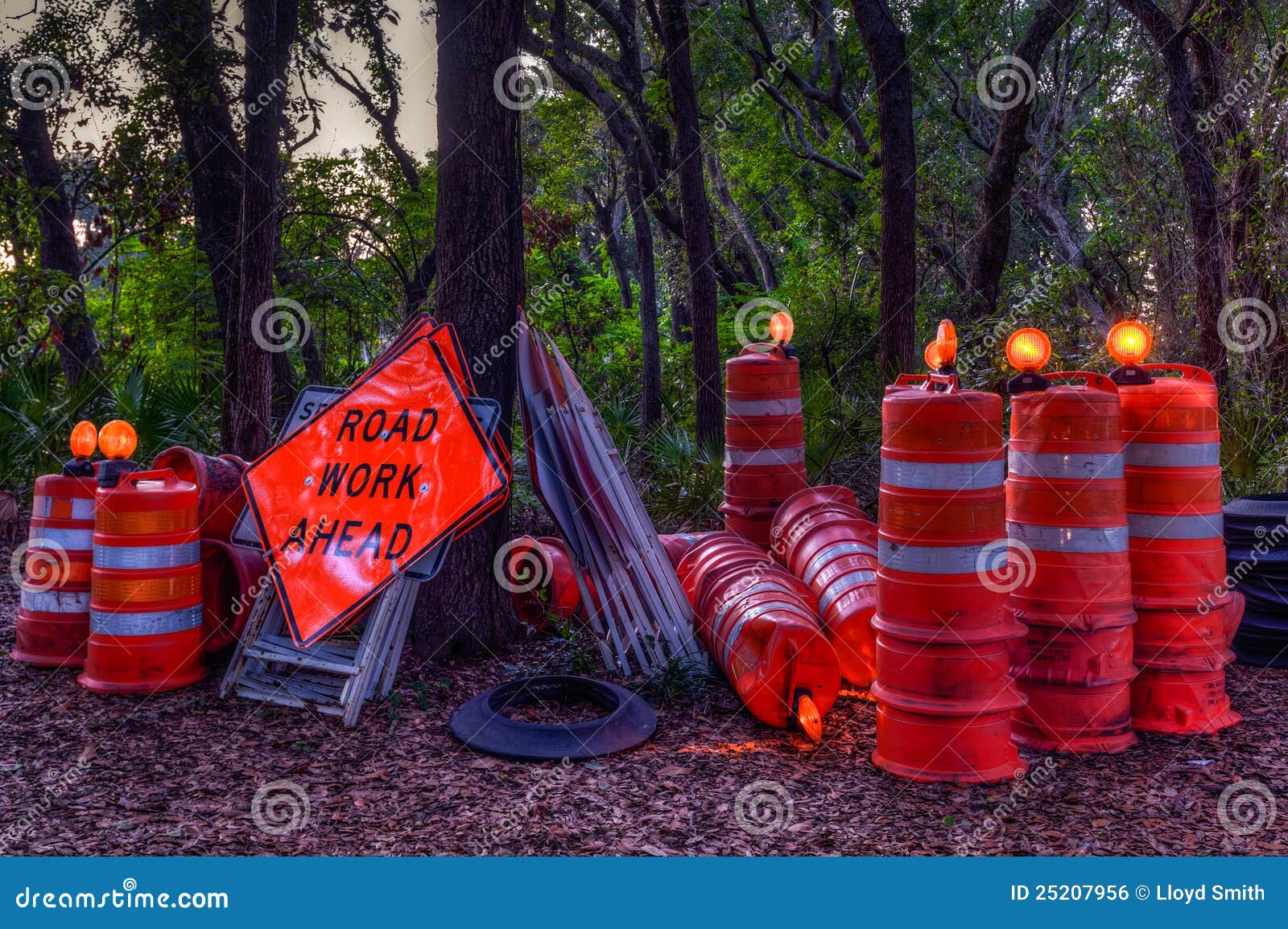 Road Work Interrupted stock photo. Image of interrupted - 25207956